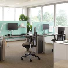 Steelcase Akustik Ruckwand Divisio Frameless Screen | Schreibtisch ...