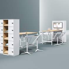 Assmann Büromöbel SCHREIBTISCHSYSTEM SOLOS HIGH DESK | Konferenztische | officebase.ch